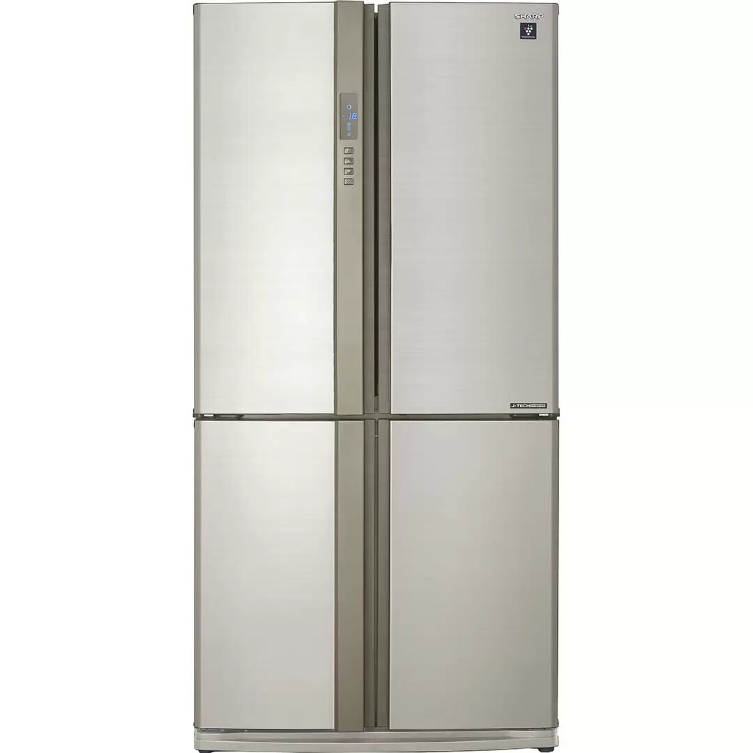 Холодильник Sharp SJEX93PBE, No Frost, морозильная камера снизу, бежевый