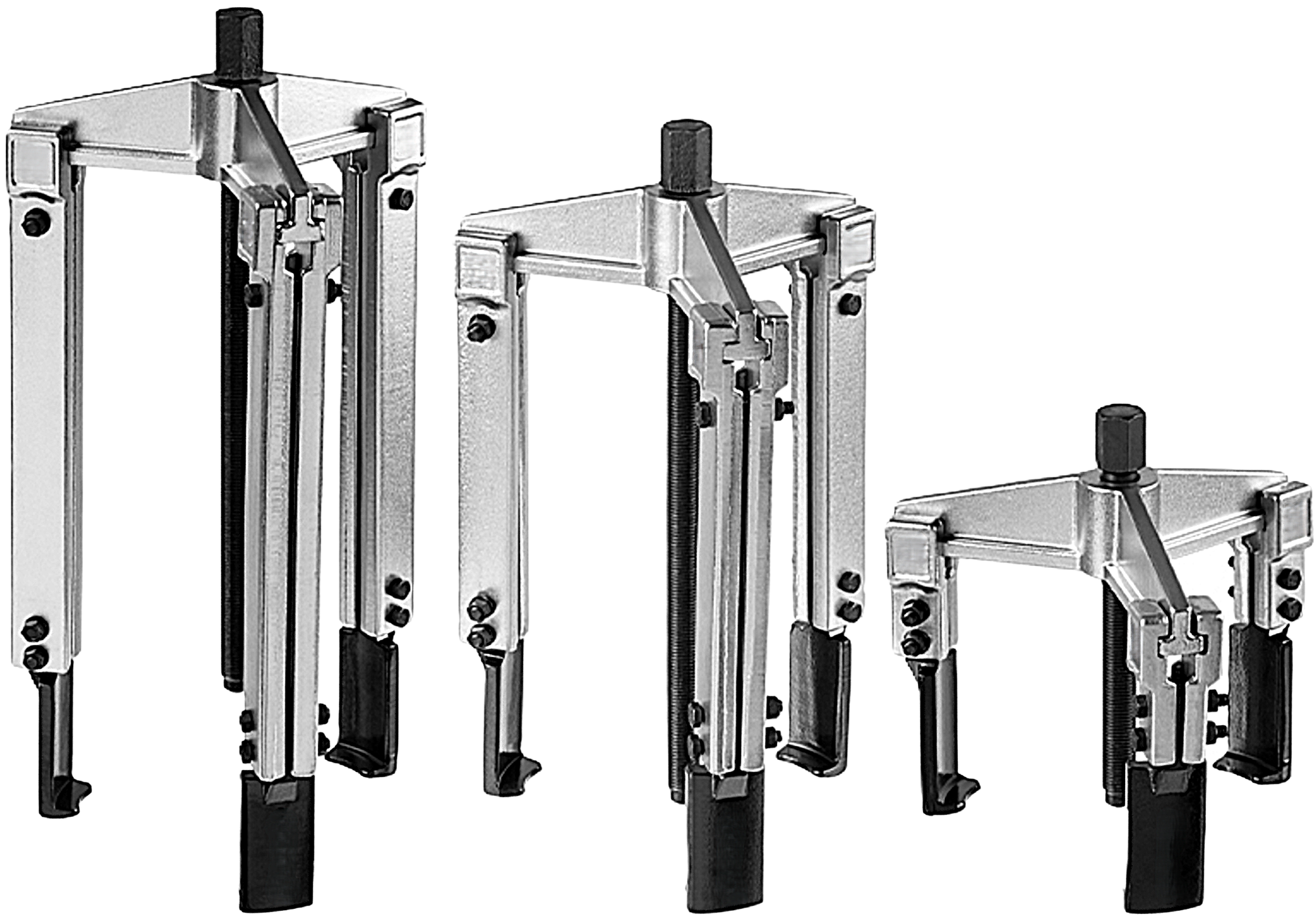 Съемник подшипников универсальный/Съемники механические комбинированные со сменными захватами для демонтажа деталей с заданным размером шагом ± 0,2мм/Наружные 28мм-125мм/Внутренние 80мм-180мм