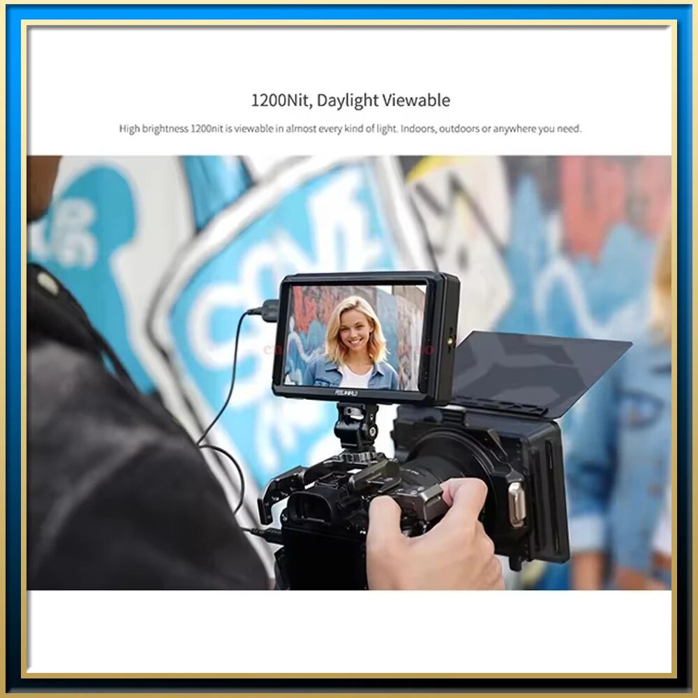 FEELWORLD FW568PRO Полевой монитор камеры 6-дюймовый IPS FHD-экран 3D LUT 1920x1080P 1200nit 4K Вход DSLR Видео Peaking