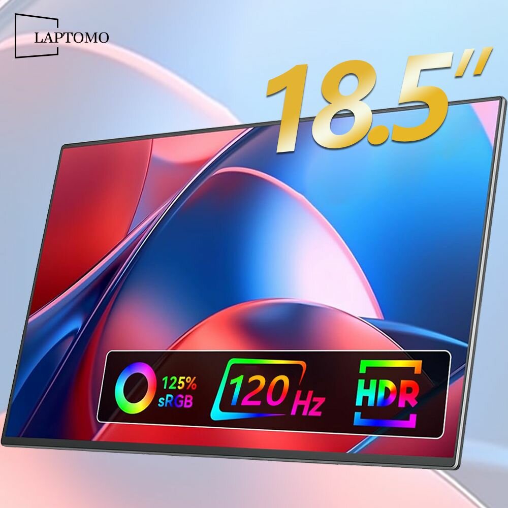 Laptomo 18.5" Монитор LF185-Laptomo-LXL, IPS, 1920x1080, 100 Гц, черный, черно-серый