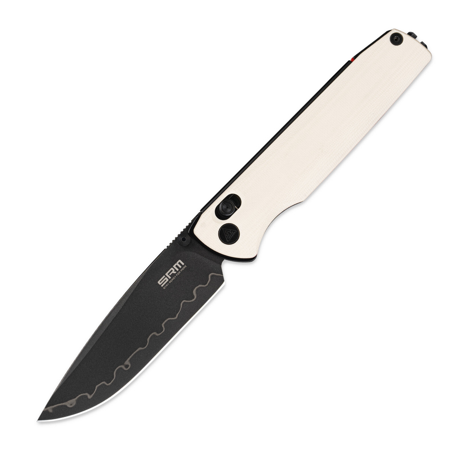 Нож складной SRM 258L-GT2 Terrier black, White G10, сталь 140Cr Laminated