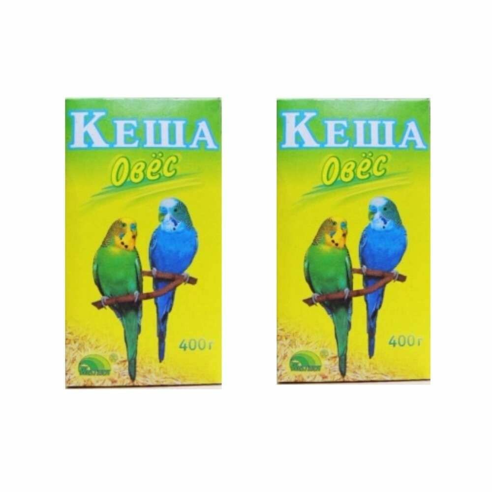 Кеша Корм для волнистых попугаев, овес, 400 г, 2 шт