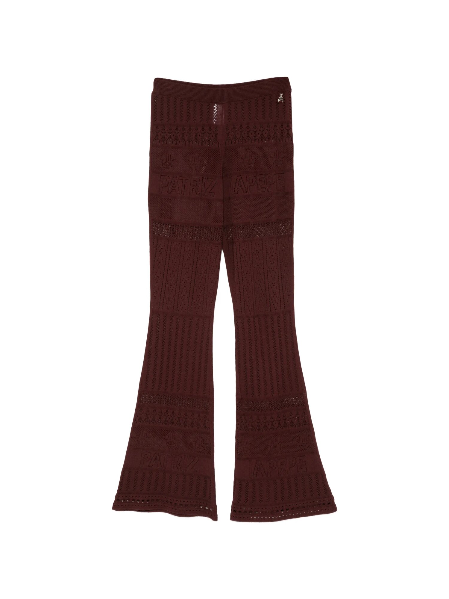Брюки Pointelle-knit flared trousers