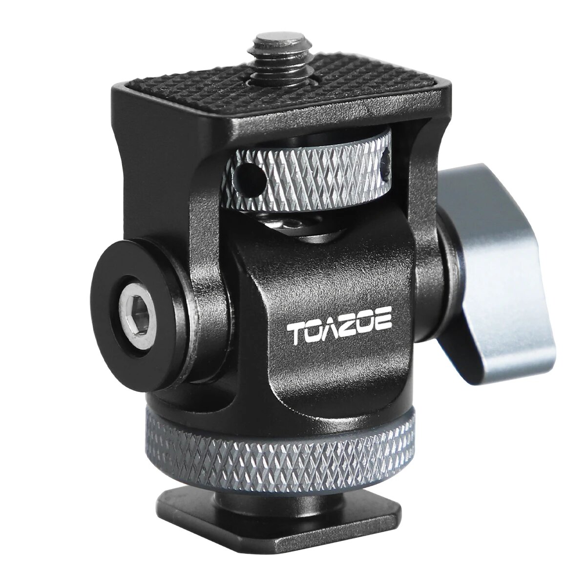 Зажим для камеры TOAZOE DSLR, регулируемое поворотное и наклонное крепление для монитора с основанием холодного башмака для вспышки монитора, крепление «сделай сам»