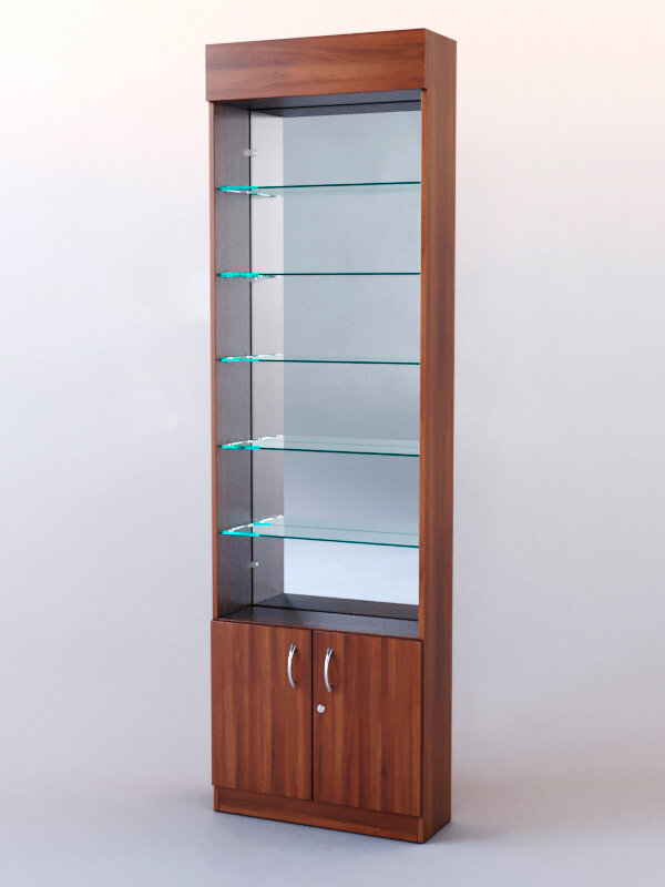 Стеллаж "шалость" №1-2-600 (задняя стенка зеркало), Орех. Производитель товара - компания Westcom.