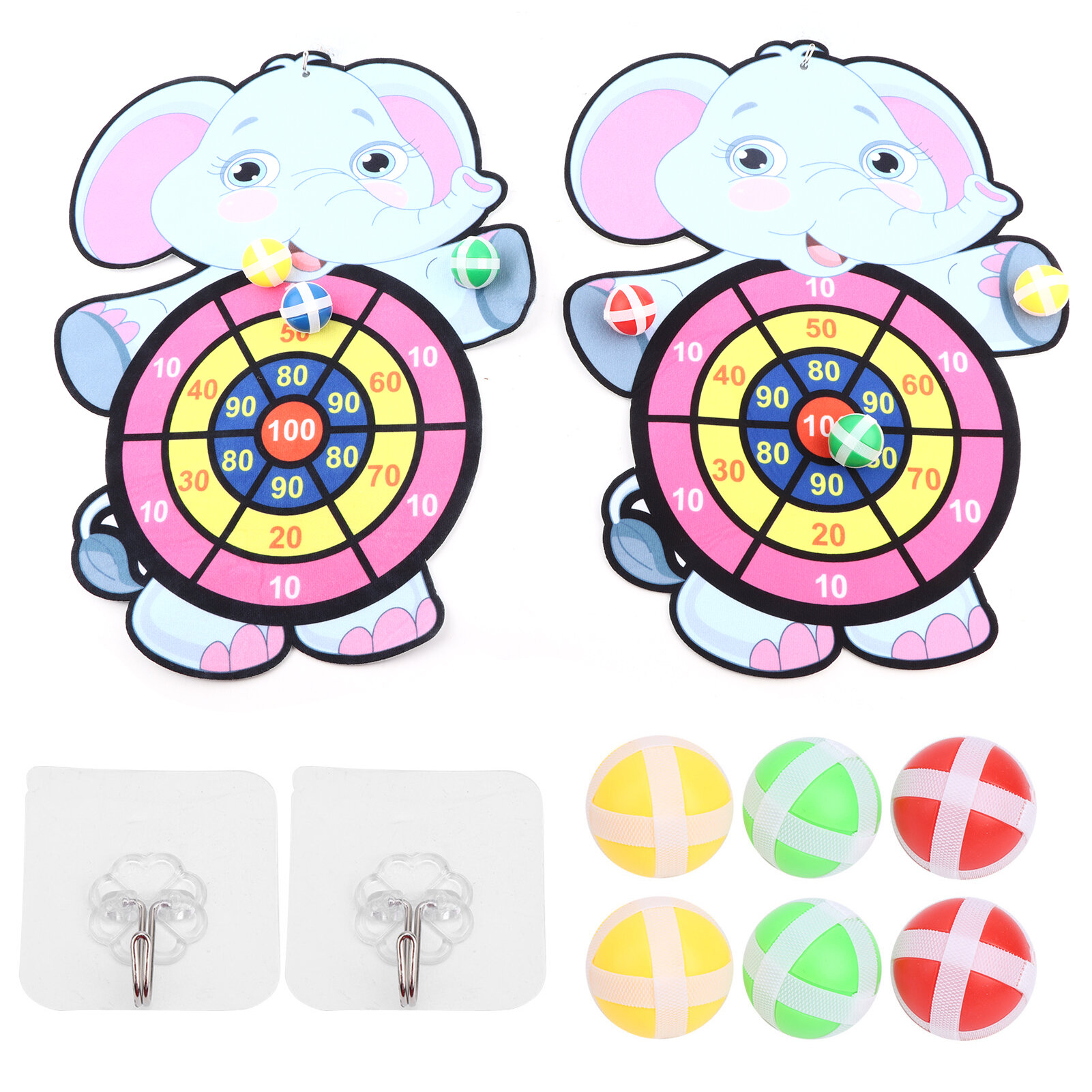 Детская мишень для дартса с мягкими шариками, развивающая игра для дома и улицы, интерактивный дизайн слона, безопасная игра