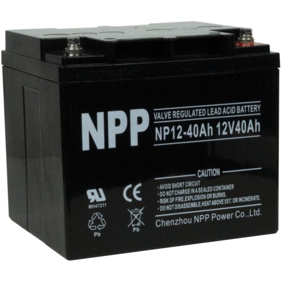 Аккумулятор Npp , 198x166x171, 40 Ач, NP12-40()