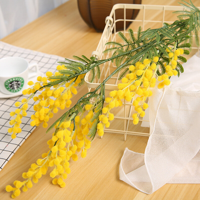 JH7904 01 Искусственные цветы мимозы Свадебные украшения украшение дома