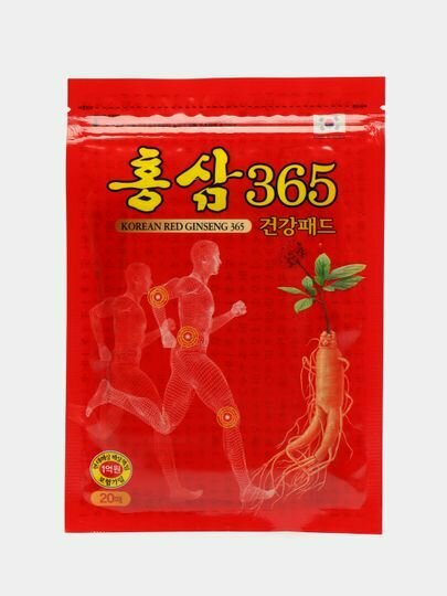 Патчи для тела Корейский с красным женьшенем KOREAN RED GINSENG 365 PAD Daejeon набор 20шт