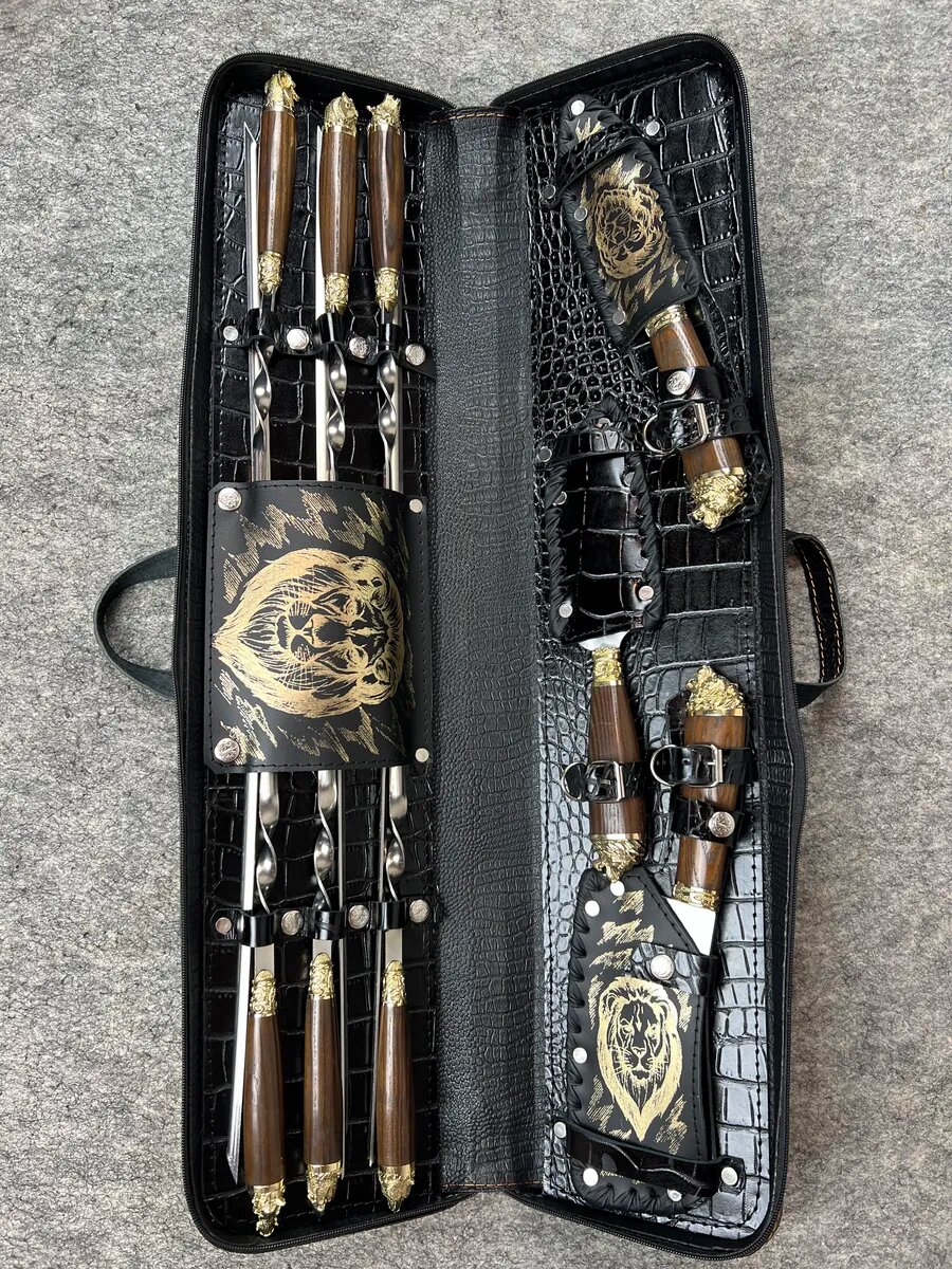 Шампурный набор "Мясник" ручная работа/ Оригинальный подарок