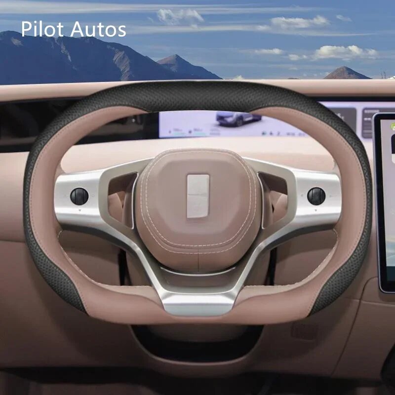 2024 2025 оригинальный цвет для Avatr 07 12 автомобильный чехол на руль интерьер натуральная кожа дыхание наппа для Avatr07 Avatr12 Black Light Brown