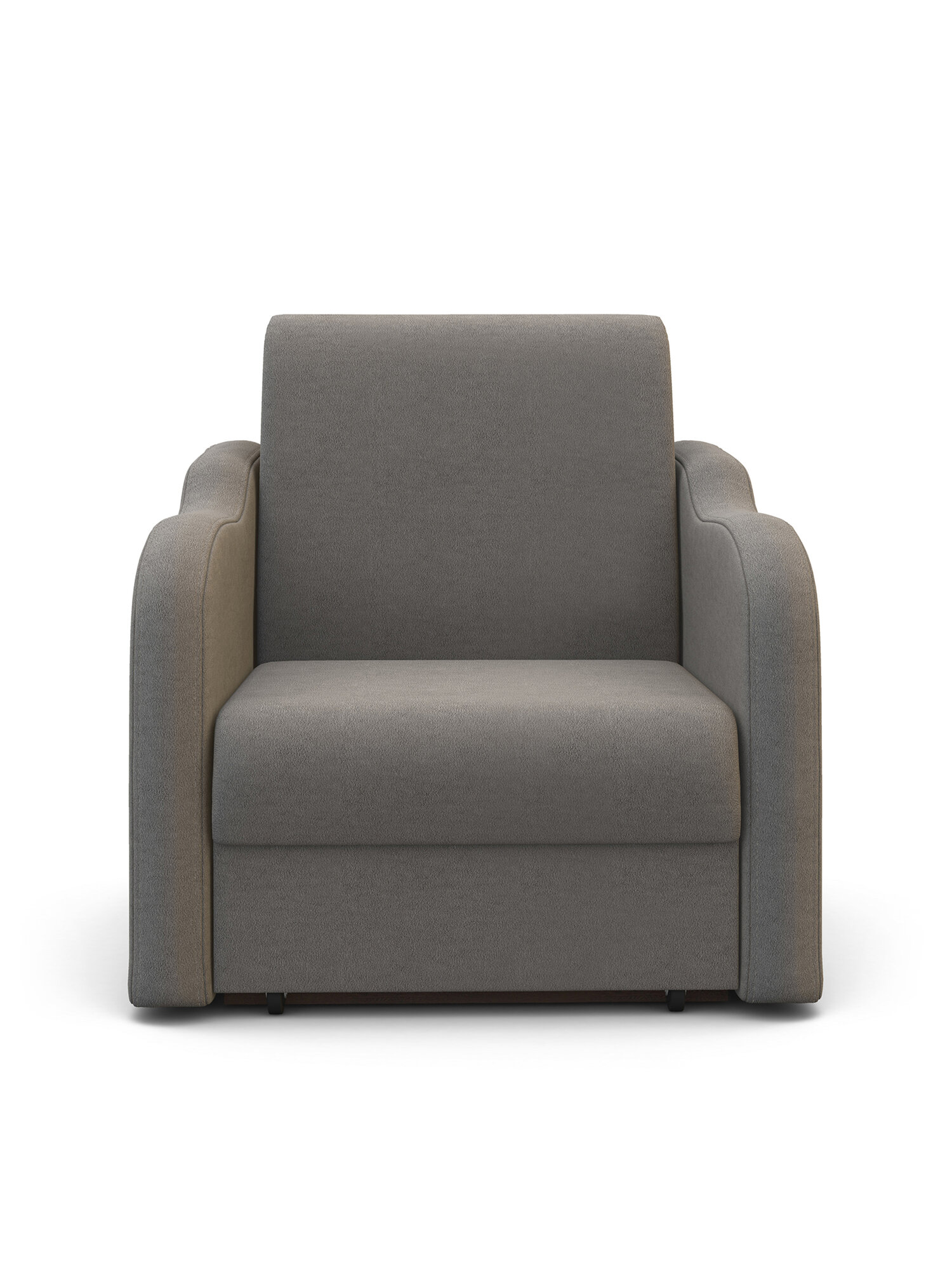 Кресло-кровать Коломбо, спальное место 80х194 см, механизм аккордеон, велюр серый