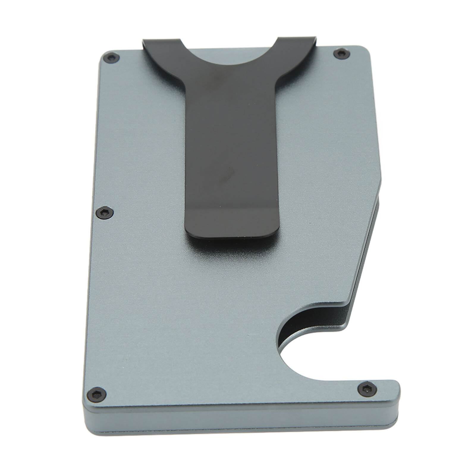 Держатель для карт из алюминиевого сплава, антимагнитный противоугонный чехол для карт, автоматически выскакивающая коробка для кредитных карт, серый цвет