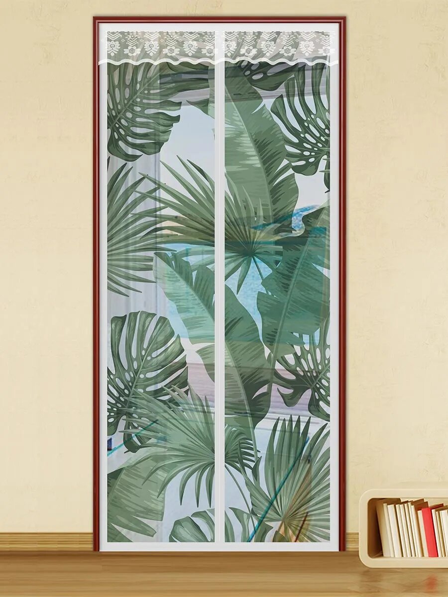 Москитная сетка ROSENBERG R-400041, для двери, магнитная, 100x210 см, зеленая