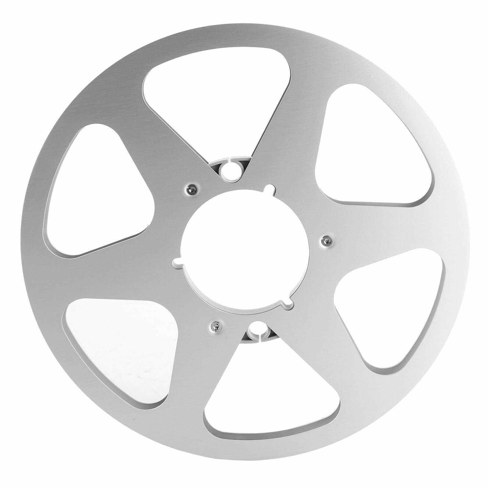 Пустая катушка с лентой 1/4 дюйма, 10,5 дюйма, алюминиевый сплав, 6 отверстий, универсальная часть машины, пустая приемная катушка для REVOX Studer Silver