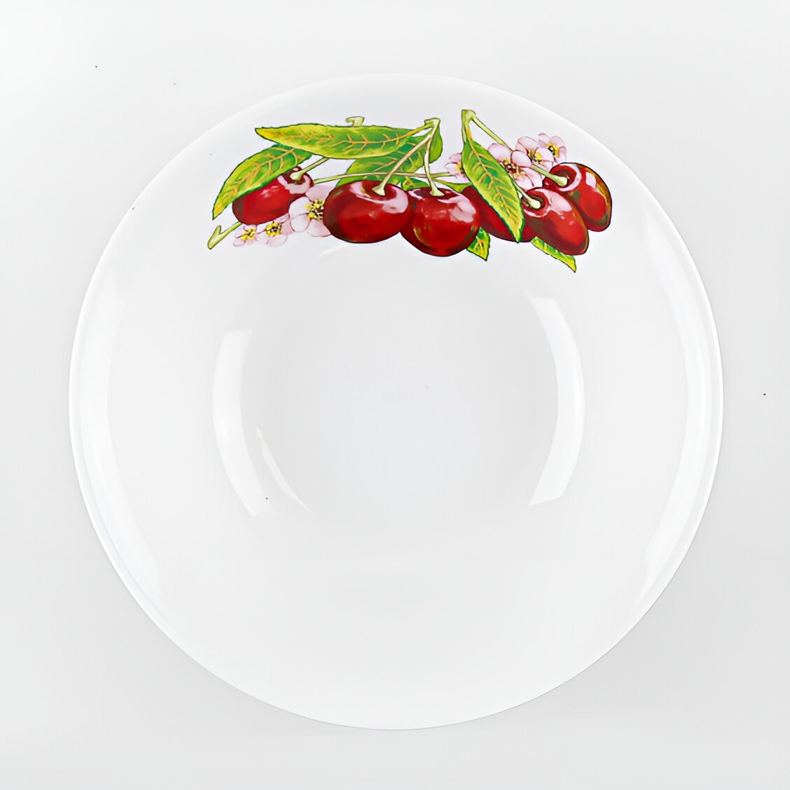 Набор фарфоровых салатников 4 шт. 680мл."Вишня" 4 шт. Дулево