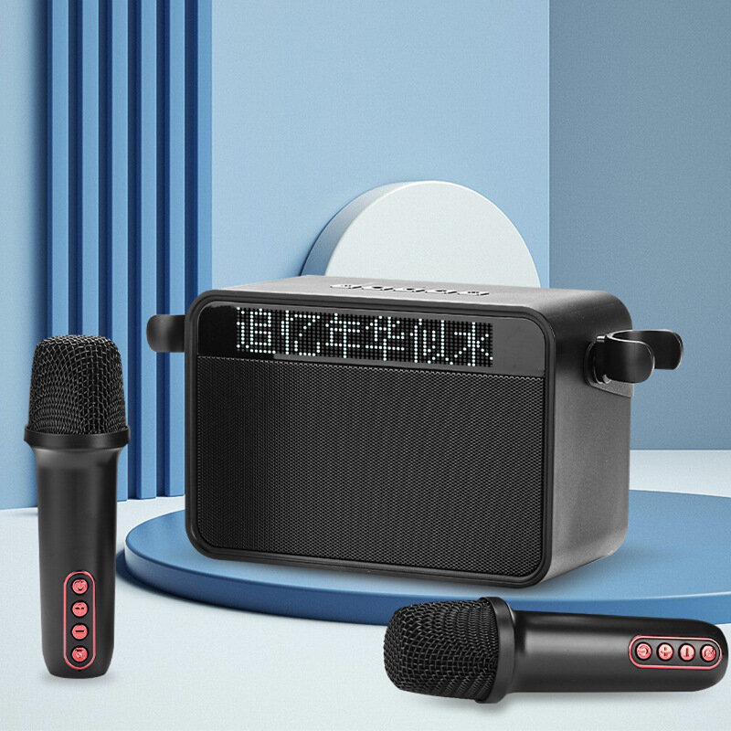 Умный Bluetooth-микрофон Караоке-система Портативный динамик с дисплеем текста