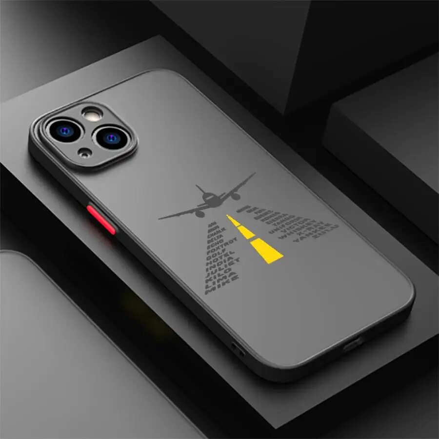 Чехол для телефона премиум-класса с рисунком самолета для Apple Серый, UUAVA06, for iPhone 15 Pro