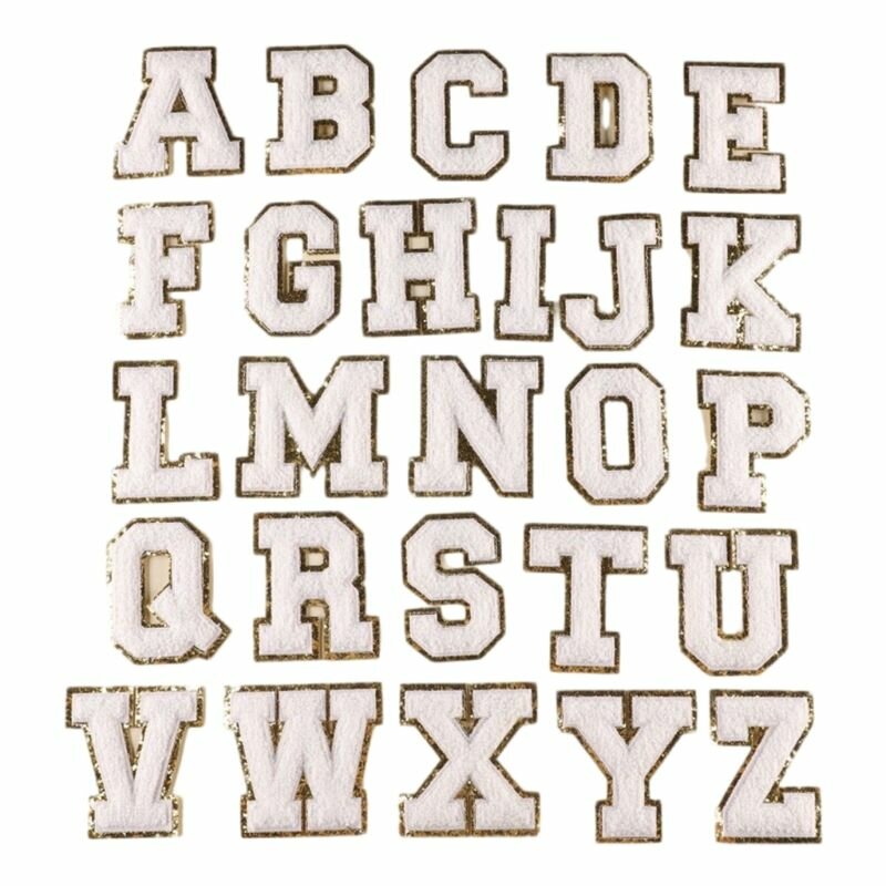 Вышитые буквы аппликации для одежды