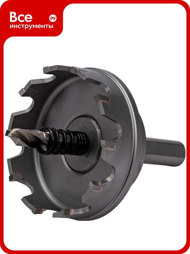 Коронка по металлу HM (52х12 мм; хвостовик 10 мм; комплект) D.BOR HS-HM-12-052-T, 3 мм, пластиковая