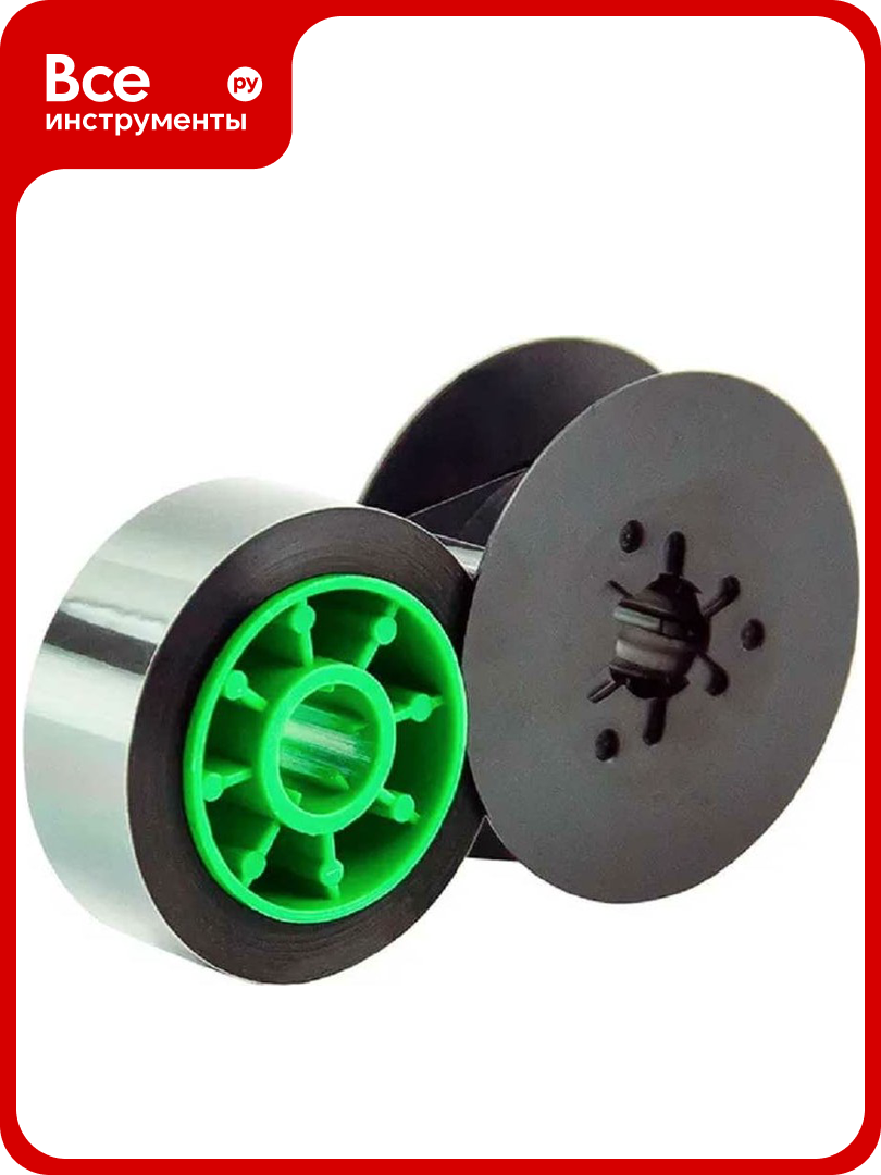 Риббон Vell Vell-IR50 (красящая лента, для ПВХ и термоусадки), черный, 110 м, пвх и термоусадки