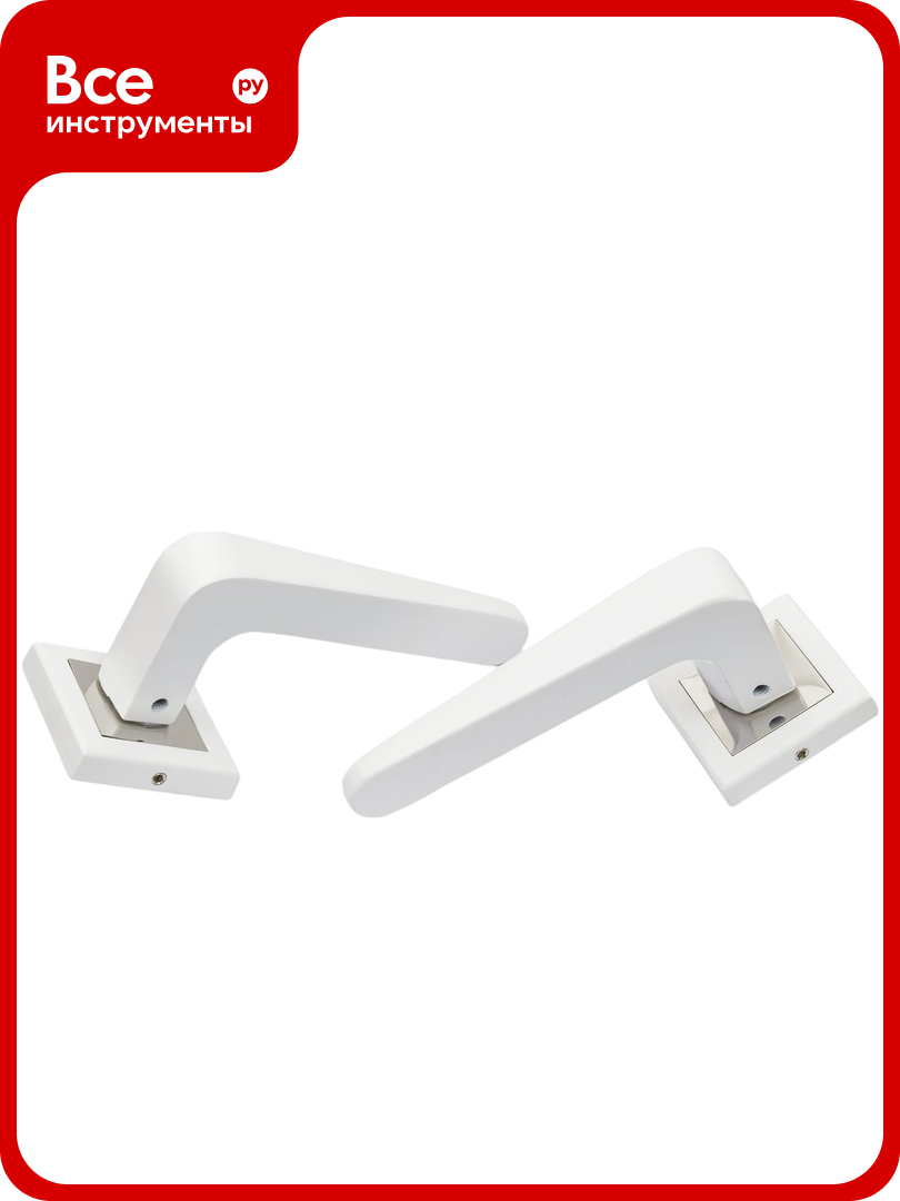 Ручка PALIDORE A-250 WPC, белый/хром блестящий, насыщенный, любую межкомнатную дверь