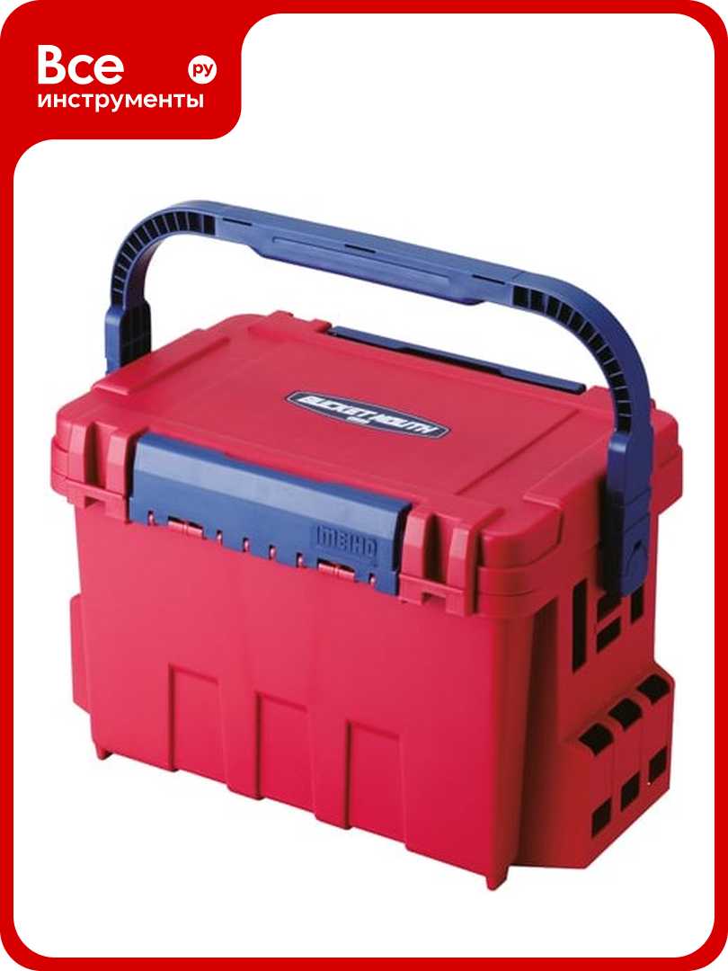 Рыболовный ящик MEIHO BUCKET MOUTH BM-9000 Red, пластиковый корпус, один отсек, ярко‑красный цвет