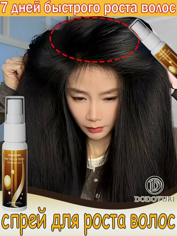 Спрей для роста волос и против выпадения, для бороды против выпадения, от облысения, бустер роста 30 мл