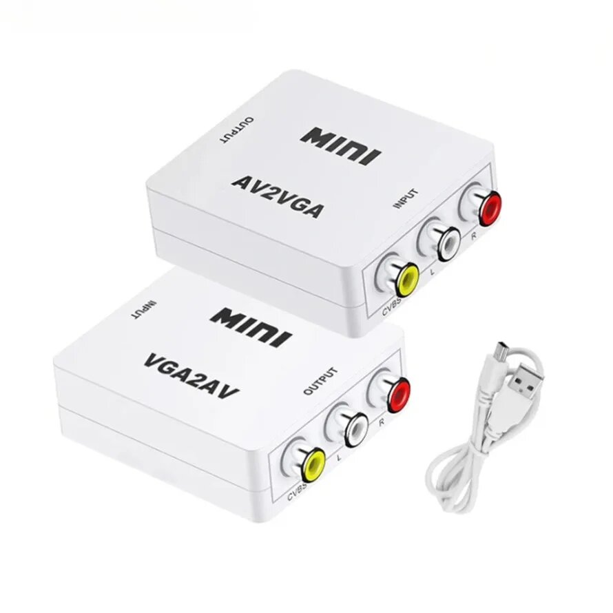 RCA to VGA & VGA to RCA Adapter MnnWuu AV to VGA