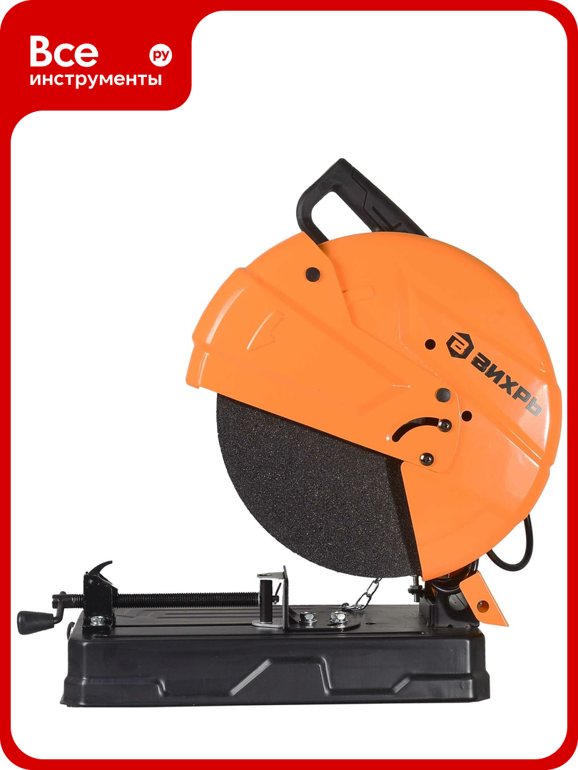 Отрезная пила Вихрь ОП-355/2500 72/15/1, чёрный, с прямым приводом, абразивным диском, бытовой класс