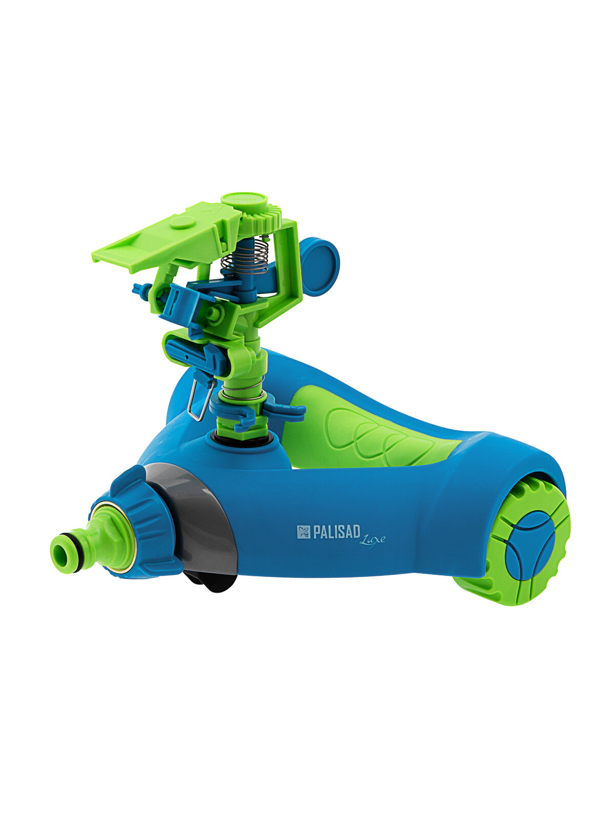 Распылитель садовый импульсный Palisad, 346 м2 / 10.5 м, утяжеленный на колесах, разбрызгиватель для полива, 65408