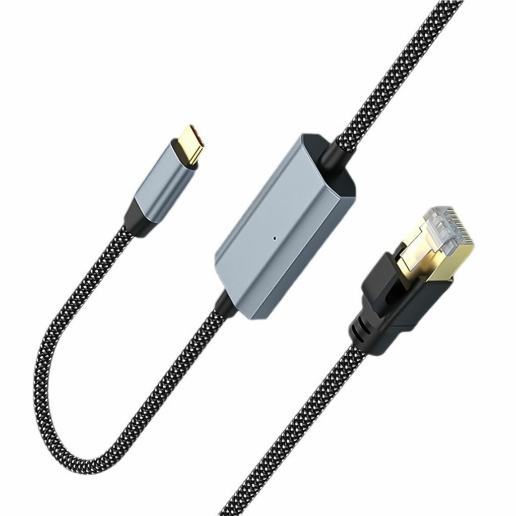 Гигабитный сетевой кабель с интерфейсом TYPE C к RJ45-1,2 метра