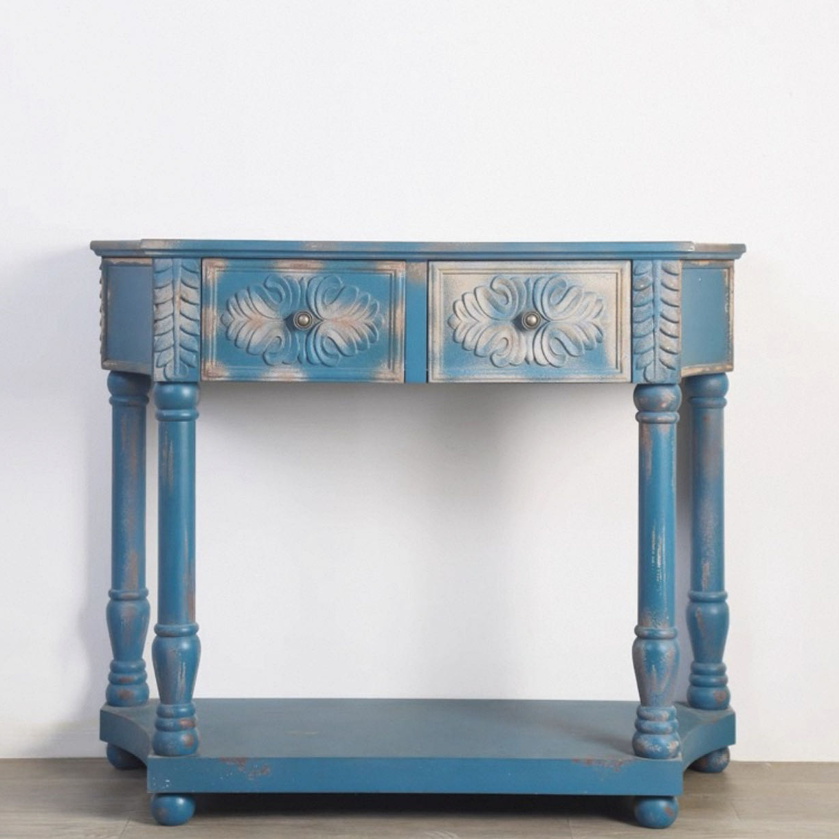 Интерьерная деревянная консоль с выдвижными ящиками во французском ретро стиле Bullion