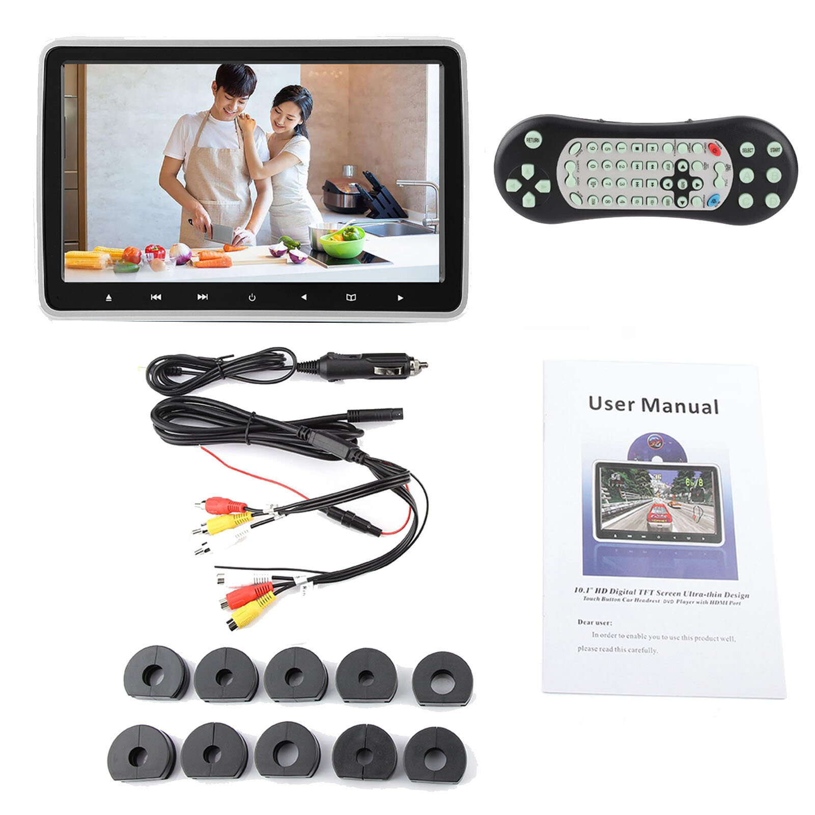 DVD-плеер для Автомобиля, Автомобильный Подголовник, Простой В Установке Функциональный Монитор HDMI