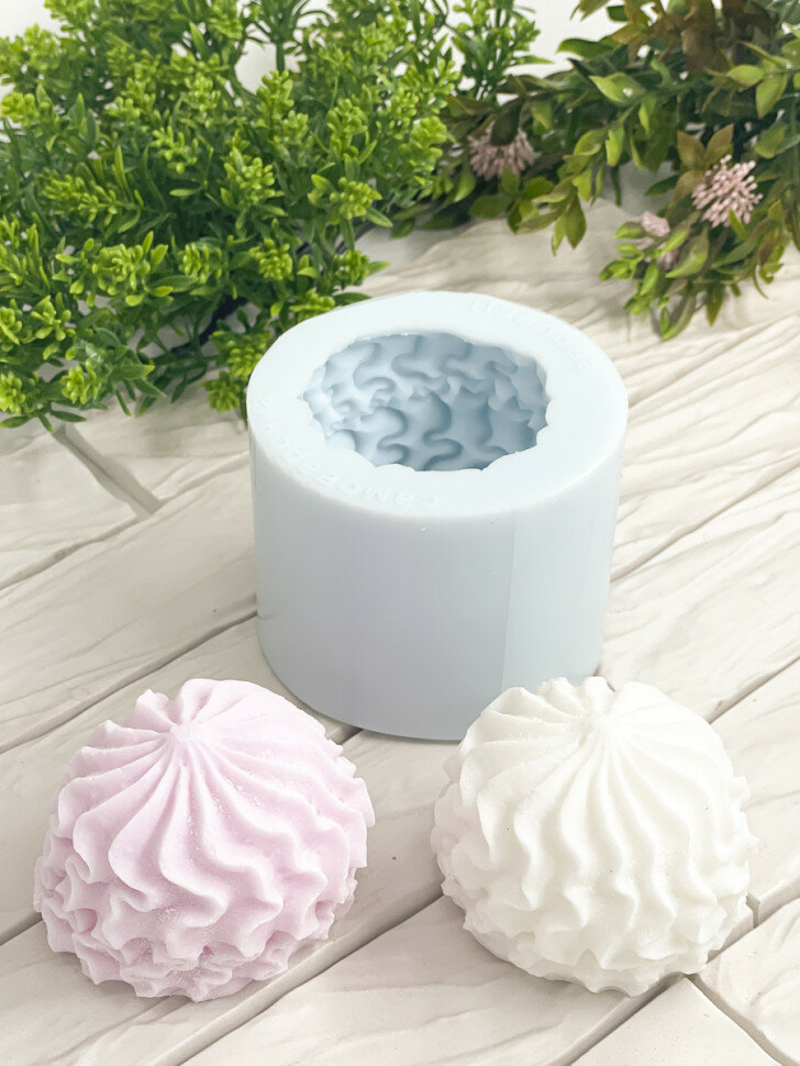 Пирожное Павлова Силиконовая форма 3D для мыла