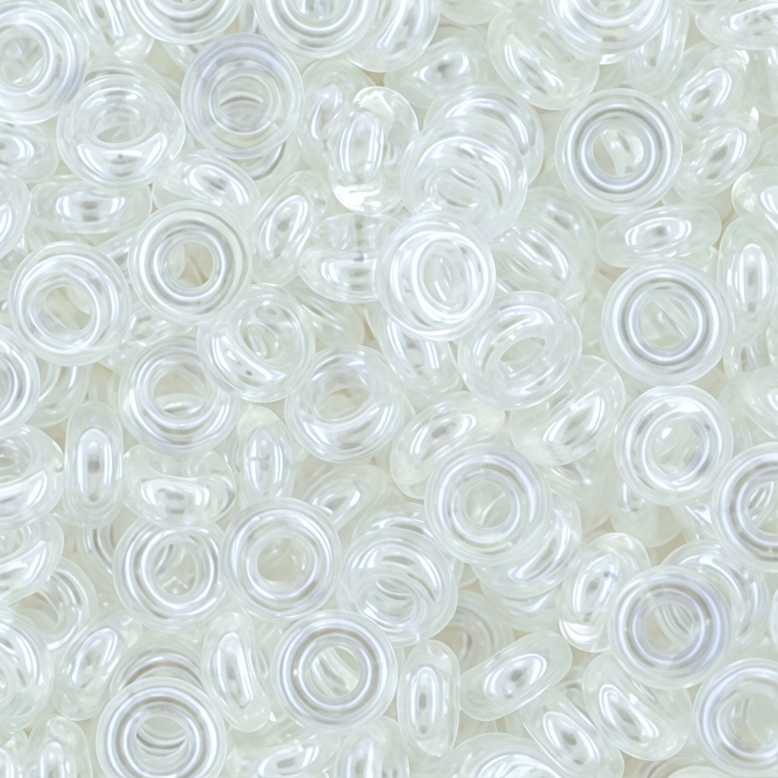 Бисер TOHO Demi Round, размер 8/0, цвет #101 (Глянцевый прозрачный, хрусталь), 10 грамм