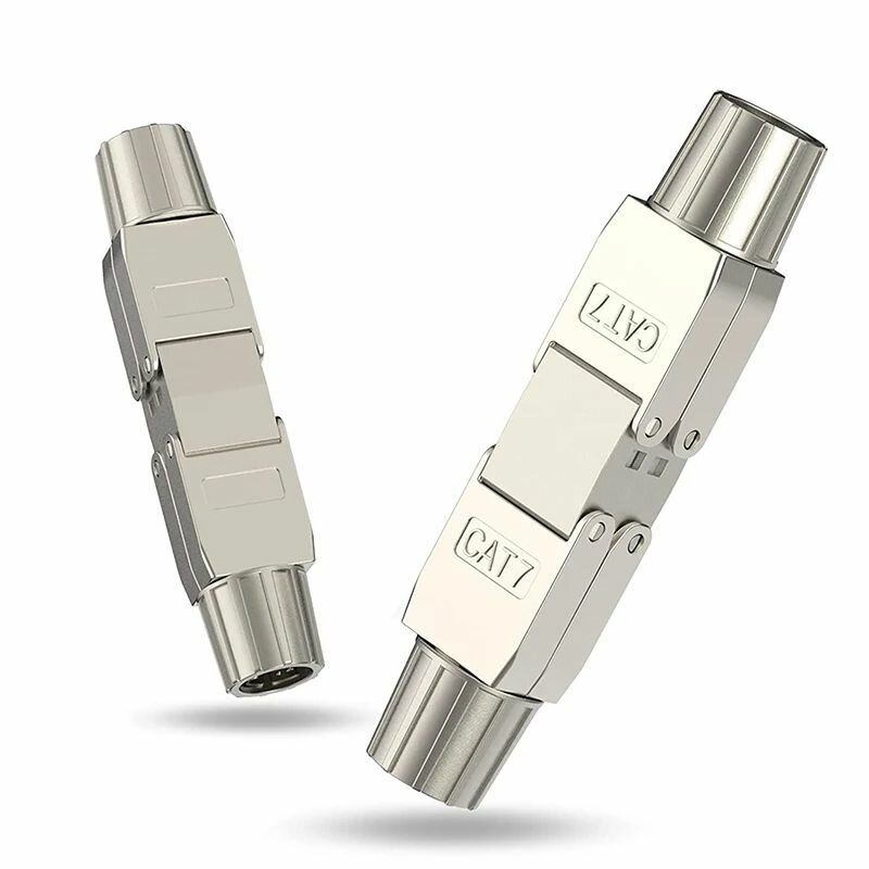 Сетевой кабельный разъем Cat7 Cat6a RJ45 LAN-удлинитель, экранированный, для монтажных кабелей Ethernet