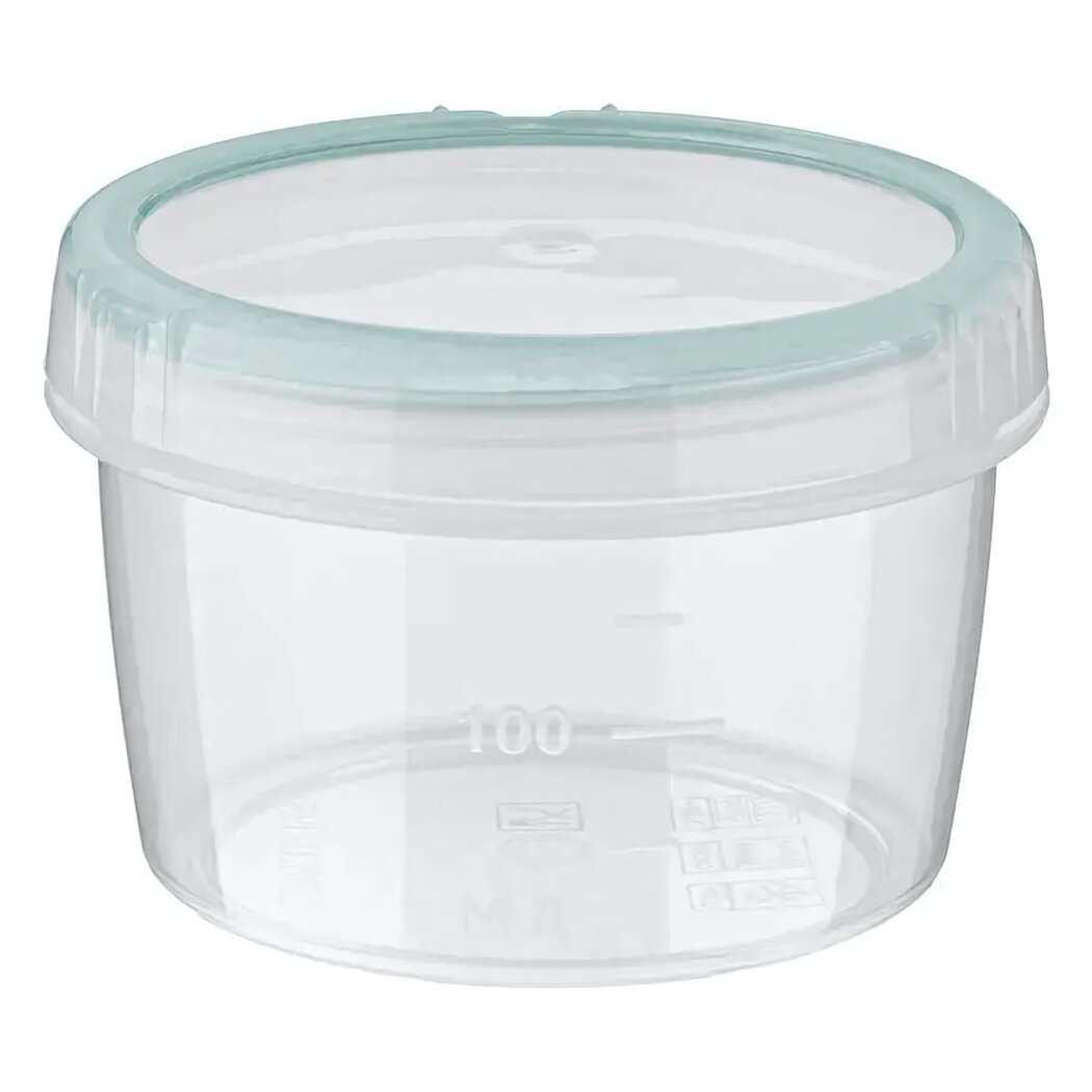 Банка для хранения «Винтаж» 0,25л, пластик прозрачный, светло-голубой, с герметичной крышкой