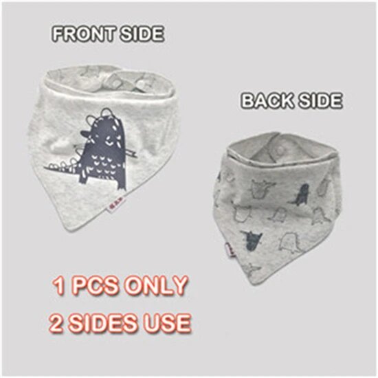 Детские нагрудники большого размера для мальчиков и девочек, хлопковые нагрудники, модные детские нагрудники с животным принтом двойного назначения, бандана, нагрудники Белый, 24