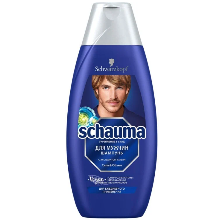 Шампунь Шаума, для всех типов волос, для мужчин, с экстрактом хмеля 360 мл