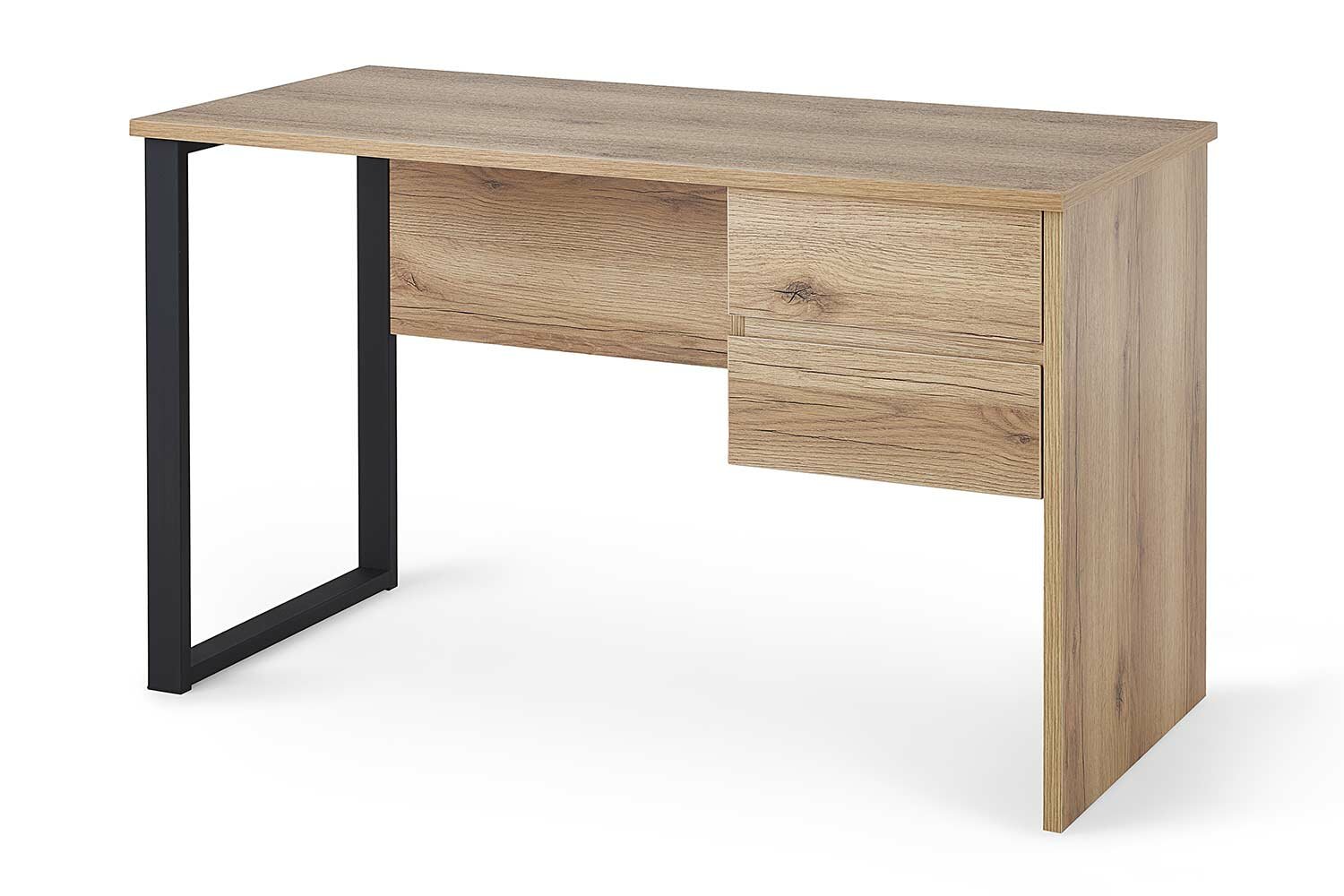 Письменный стол Hermes, 120х75х60 см, с ящиками, цвет дуб Делано, чёрный