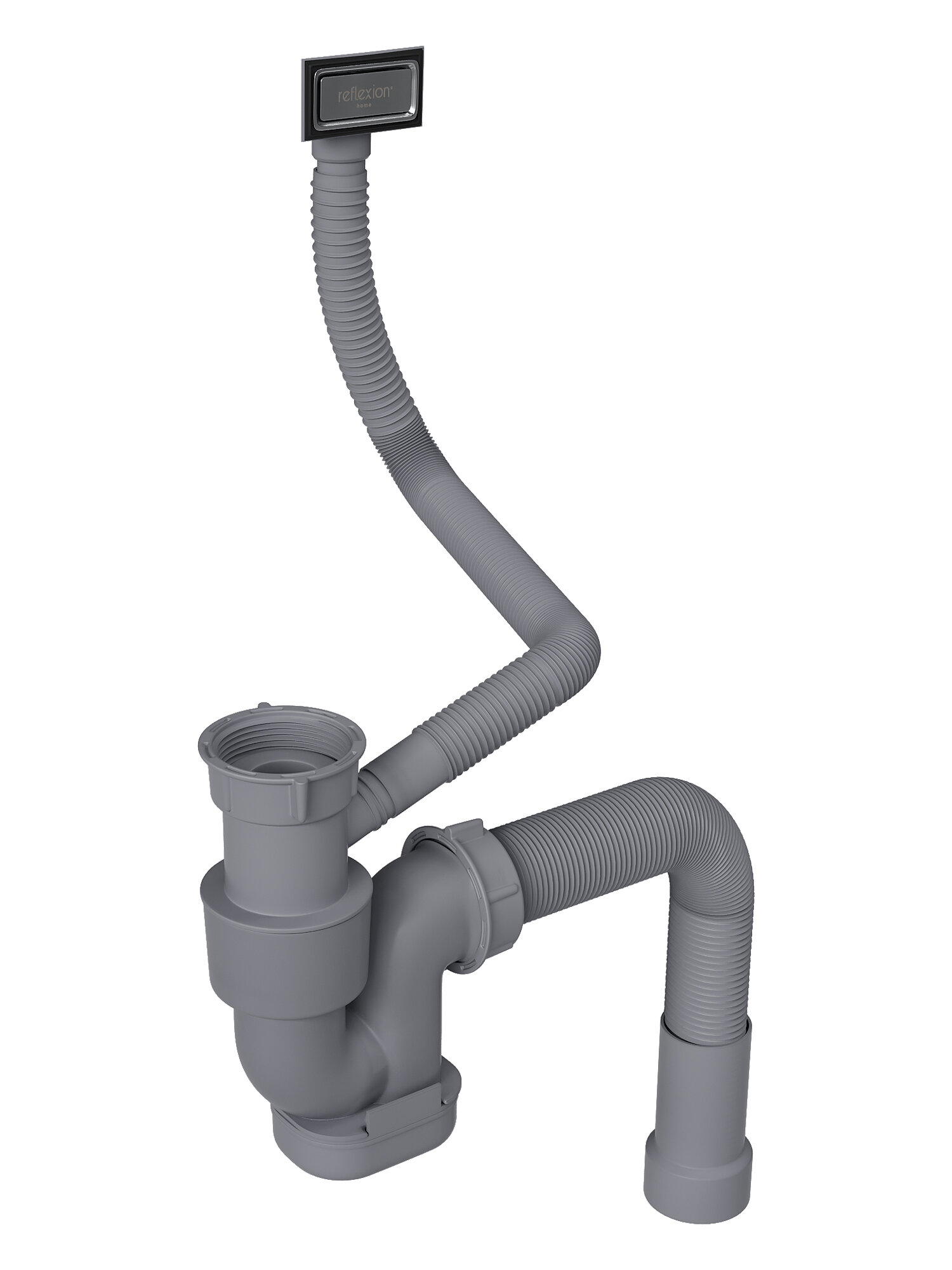 Сифон для одночашевой кухонной мойки Reflexion Part RX9003PT БЕЗ ВЫПУСКА