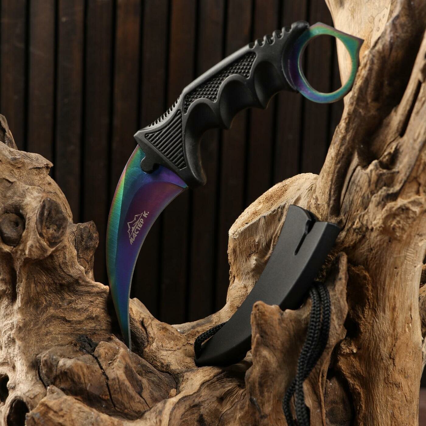 Нож-керамбит "Янус", градиент 19см, клинок 9см