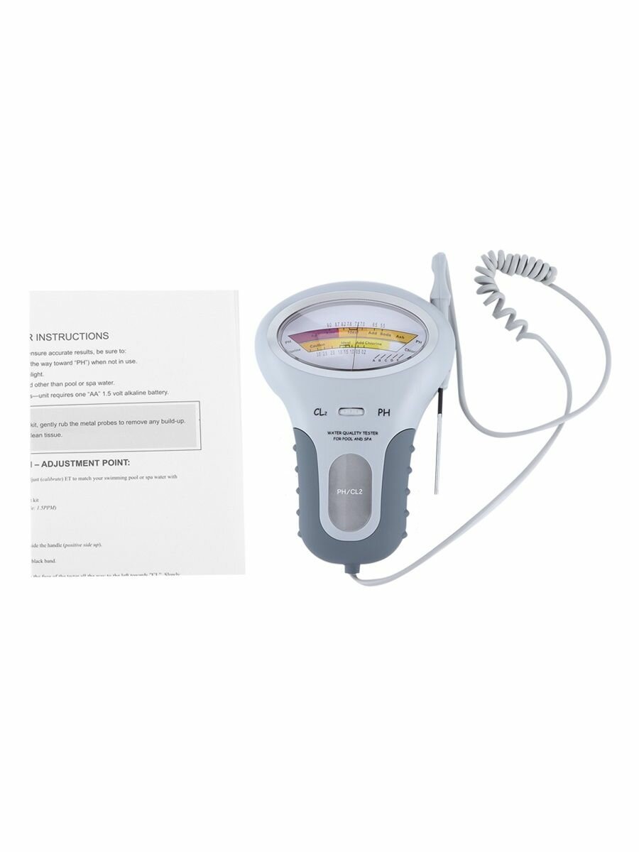 Комплект для проверки качества воды 2 в 1, тестер хлора PH CL2, измеритель уровня для гидромассажной ванны у бассейна, портативный и точный