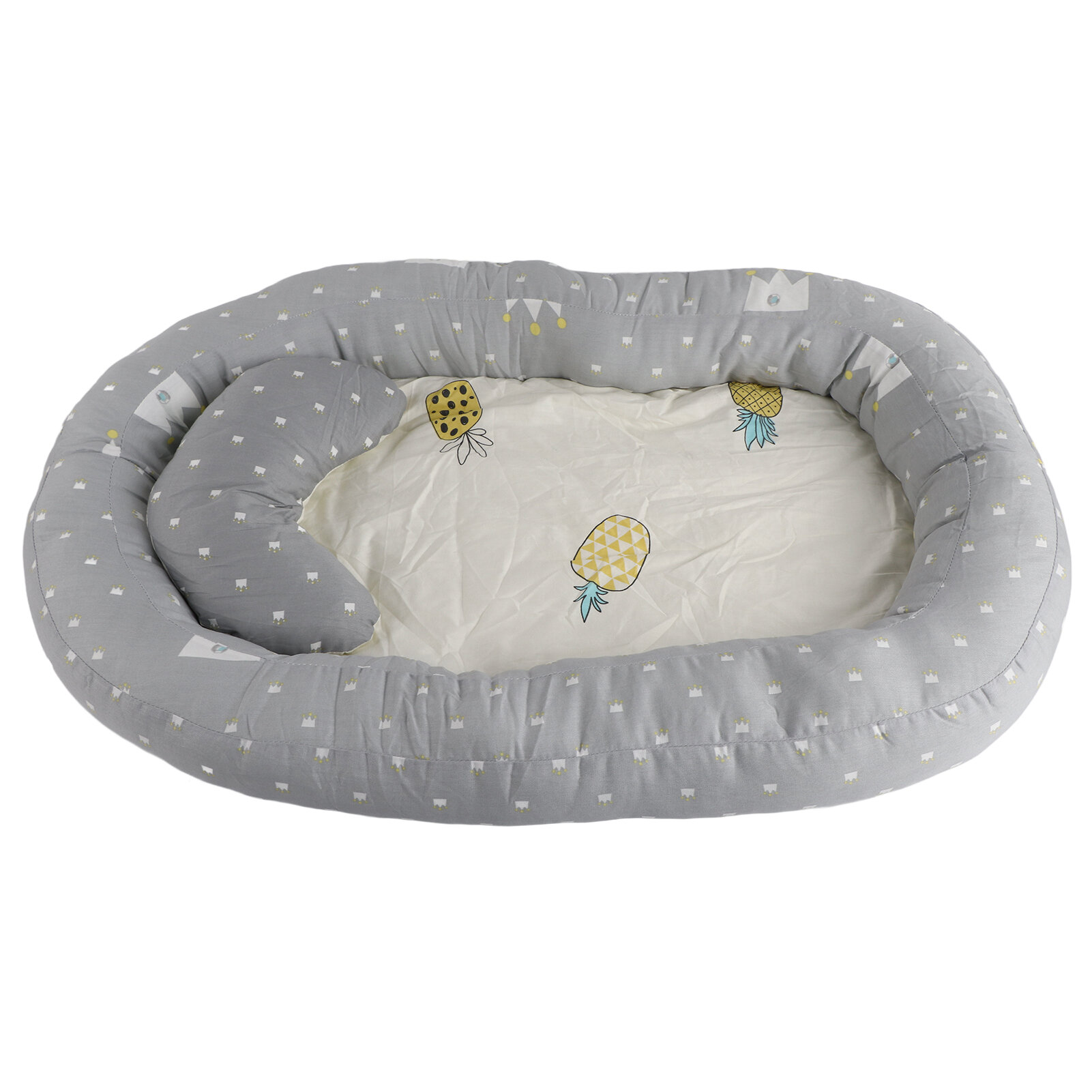 Многофункциональная супер -большая круглая новорожденная детская бионическая кровать играет подушкой кровать