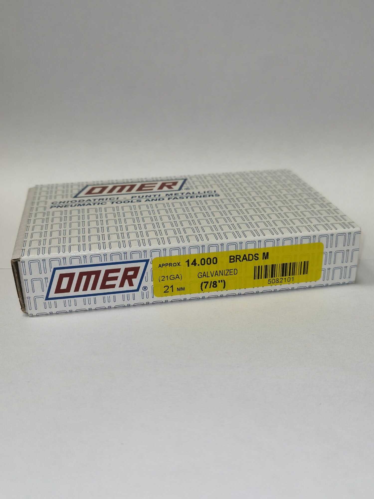 Шпильки для нейлера со шляпкой M/21 Omer, 21 мм, сечение 0,84 мм, GA21