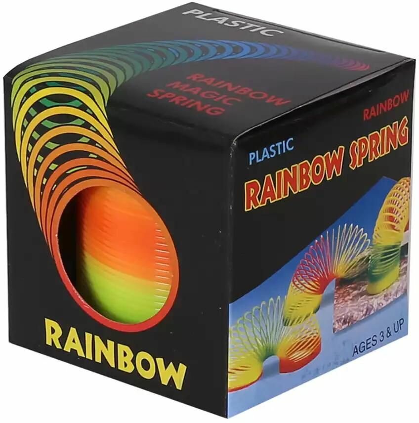 Пружинка-радуга КНР антистресс, 5 цветов, от 3 лет, пластмассовая