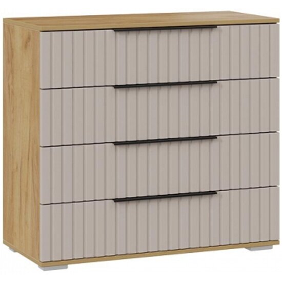 Комод Трия Хилтон (Дуб Крафт золотой/Мокко матовый)