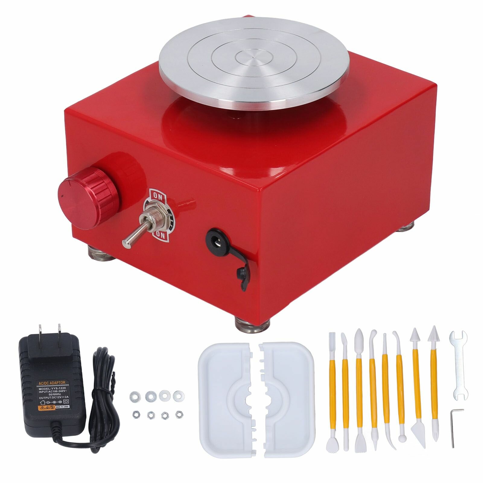 Мини-гончарный круг для детей с съемной ванной, 0-2000 об/мин, для творчества и обучения