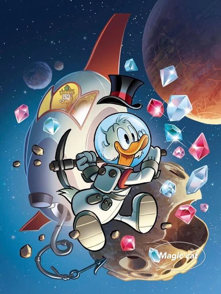 Алмазная живопись Дональд Дак AB Round 40X30cm, 3